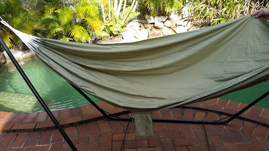 Medium Gray Green Parachute Hammock - Heavenly Hammocks