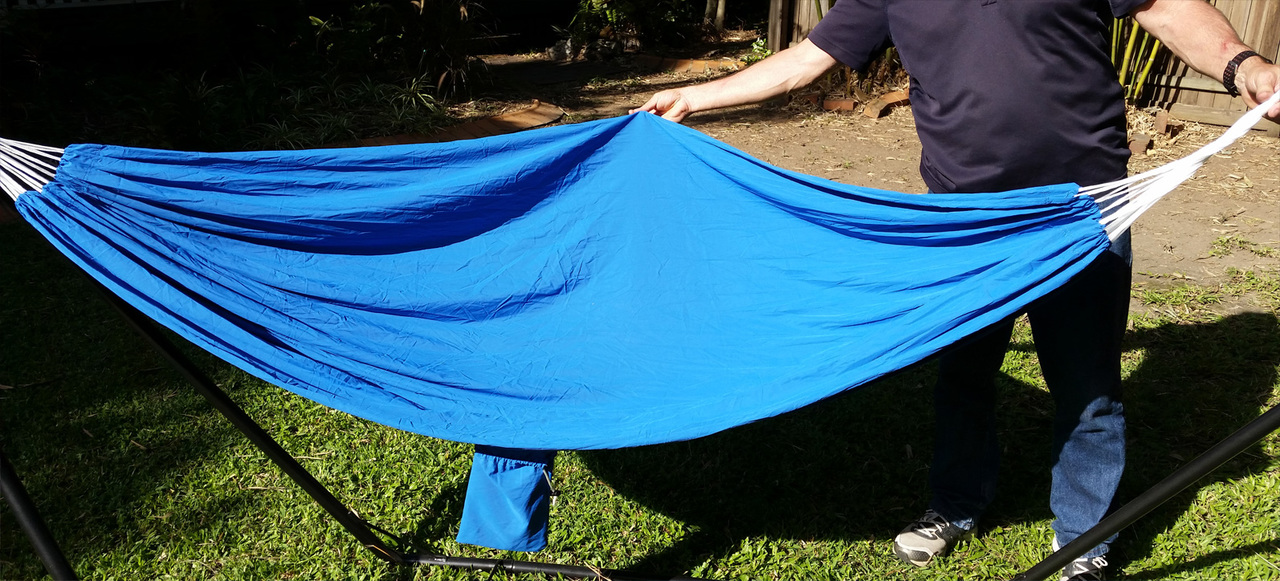 Medium Light Blue Parachute Hammock - Heavenly Hammocks