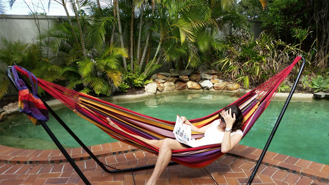 Large Purple And Red Multi Coloured Canvas Hammock - Heavenly Hammocks