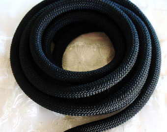 3 Meter By 8mm Black Paracord Hammock Ropes: Pair - Heavenly Hammocks